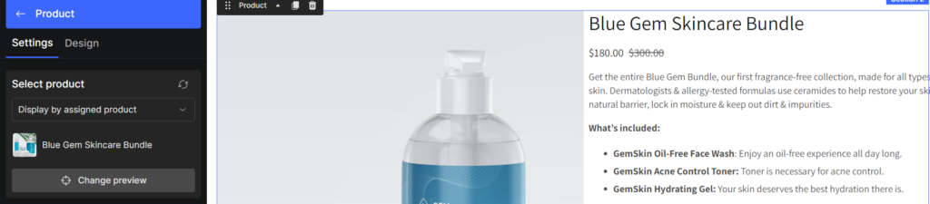 Product Element - Help Center