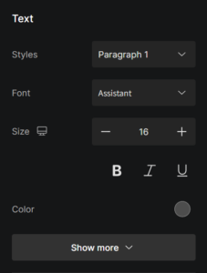 Text Block Element - Help Center