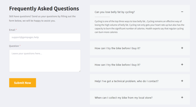Accordion Element - Help Center