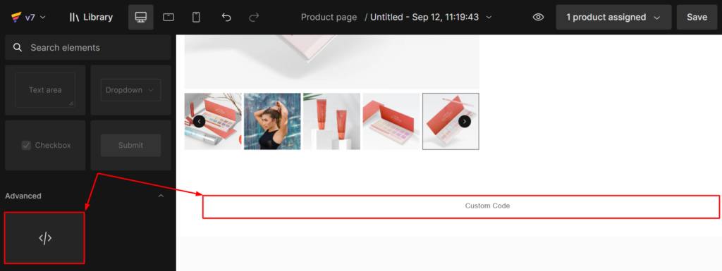 [V7] Custom Code element