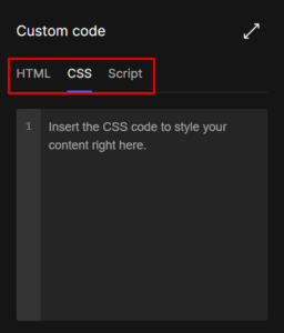 [V7] Custom Code element