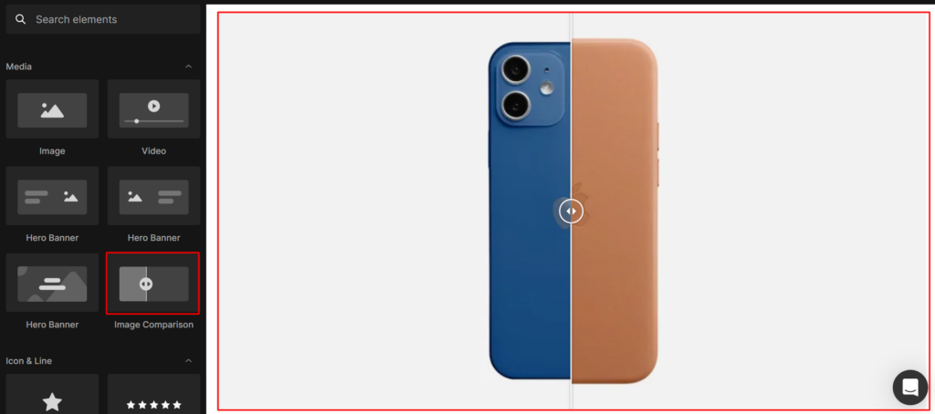 Comparison Image Element - Help Center