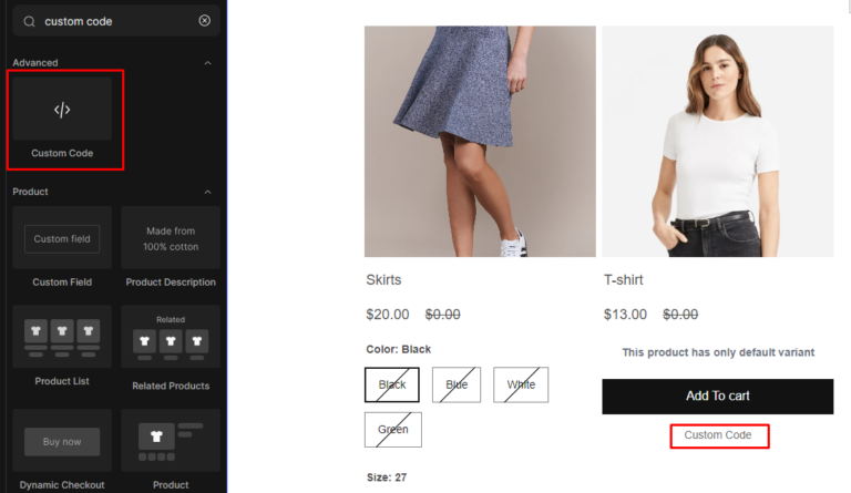 [V7] Custom Code element