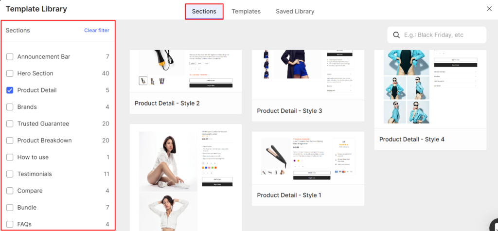 Template Library V7 - Help Center