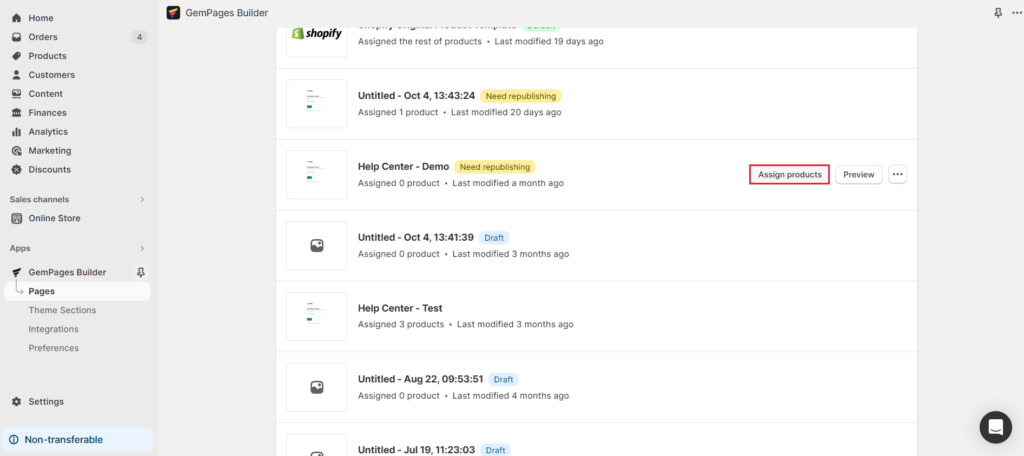 Assign Different Products to a Template - Help Center