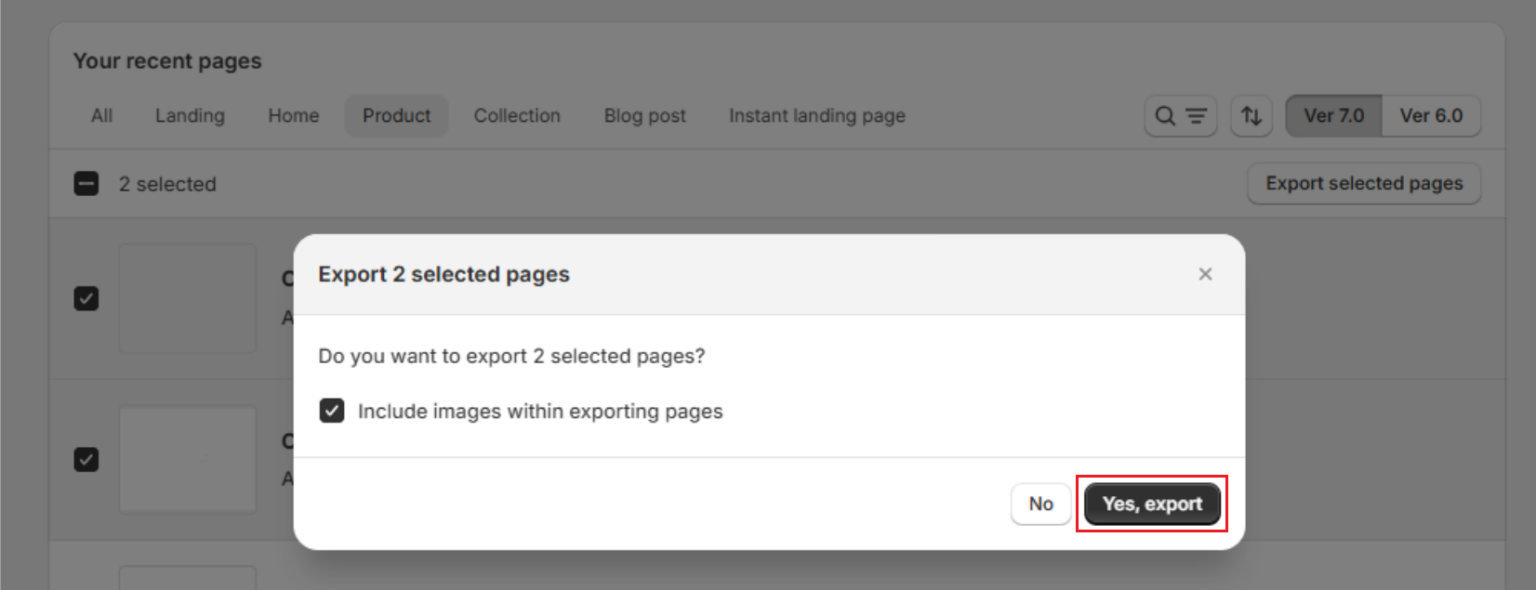 Transfer Pages with Export and Import Feature - Help Center