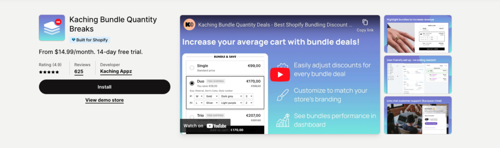 Kaching Bundle Quantity Breaks - Help Center