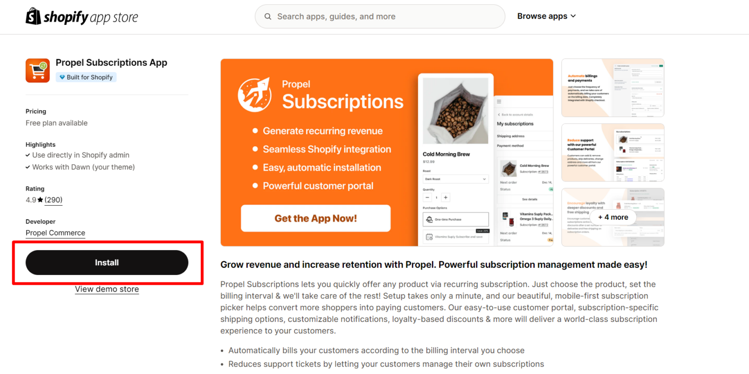 Propel Subscriptions App - Hilfecenter
