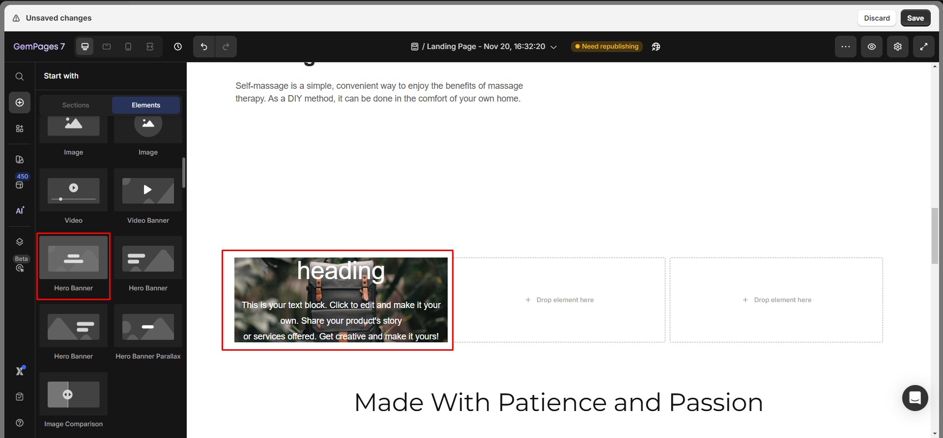 Create a Featured Collection List Section with Hero Banner Element